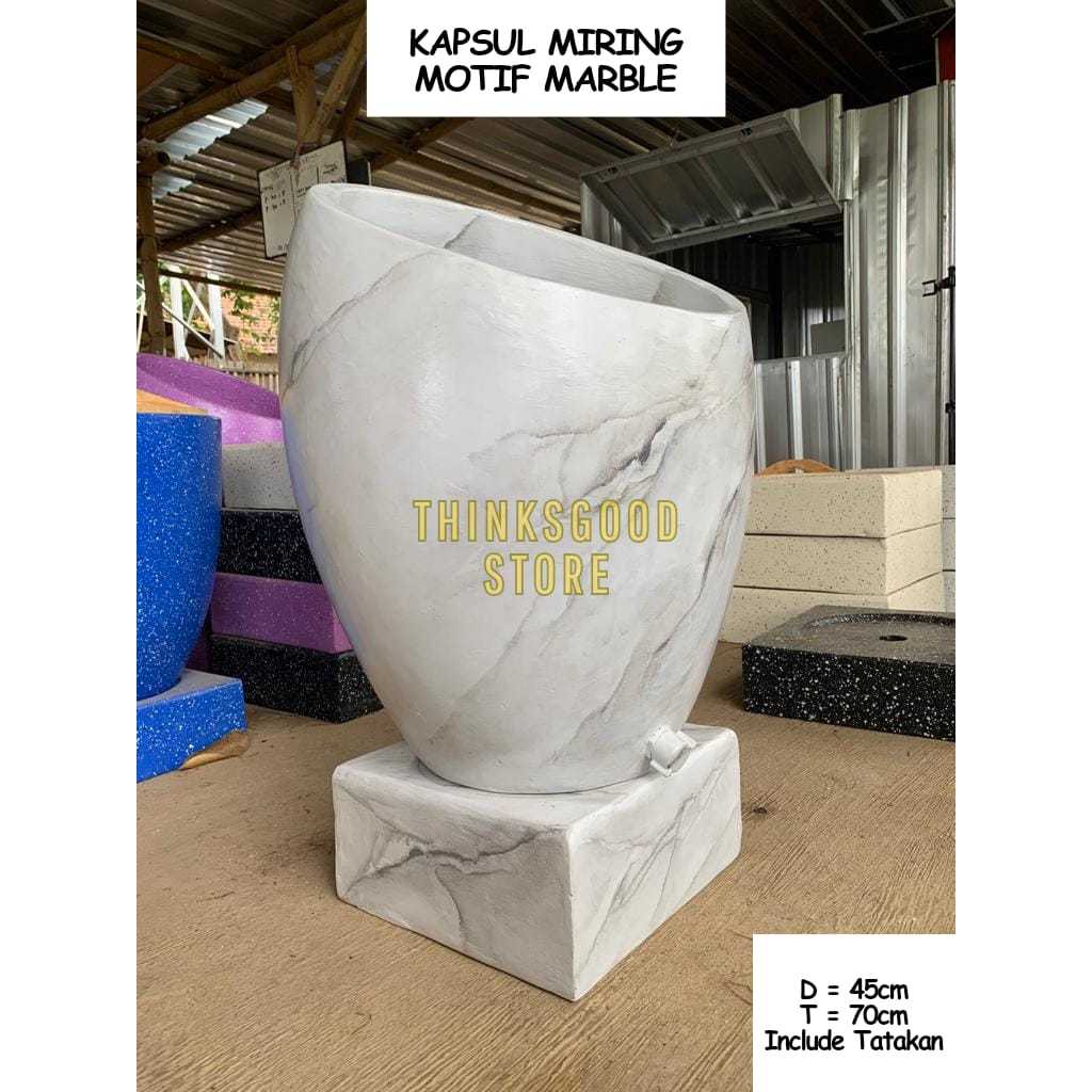 Jual BAK MANDI GENTONG AIR MINIMALIS MODEL TERASO MIRING PUTIH MARBLE ...