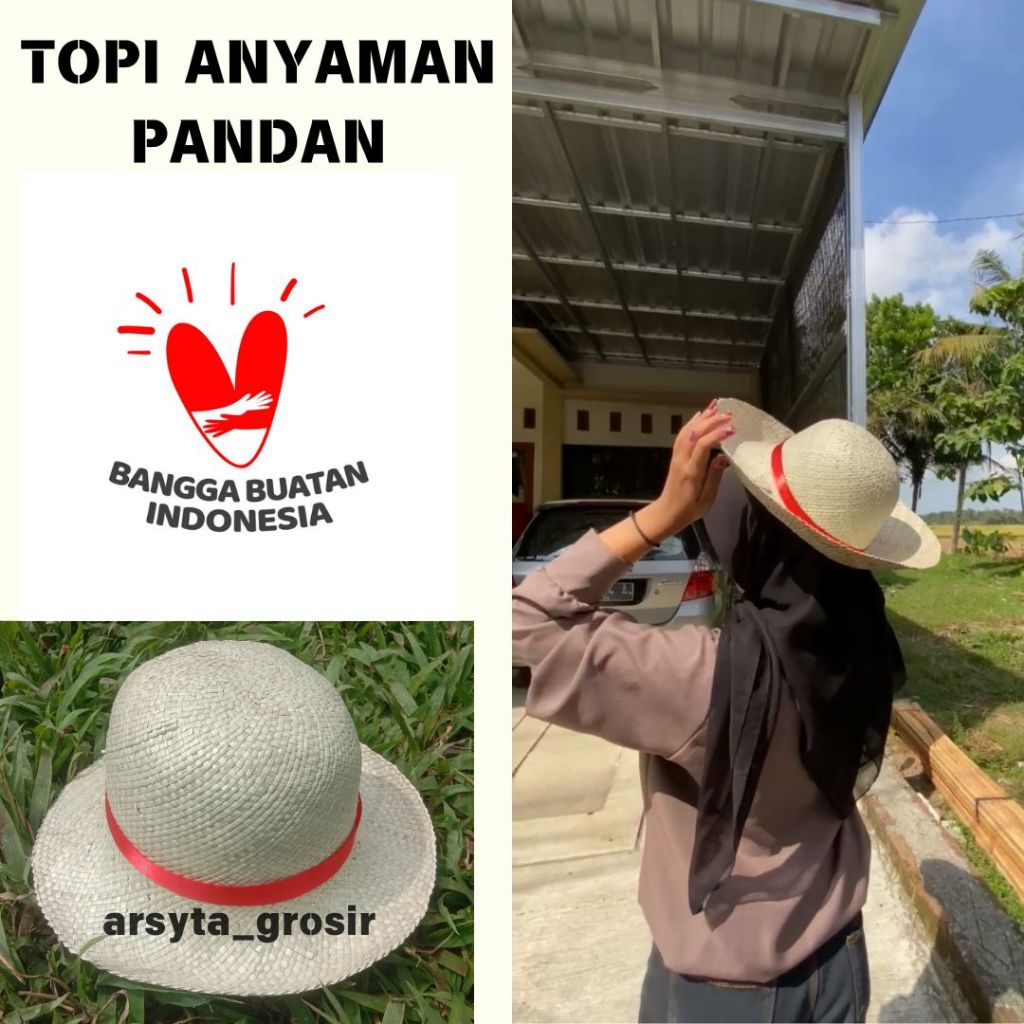 Jual Topi anyaman handmade unisex/topi anyaman pantai | Shopee Indonesia