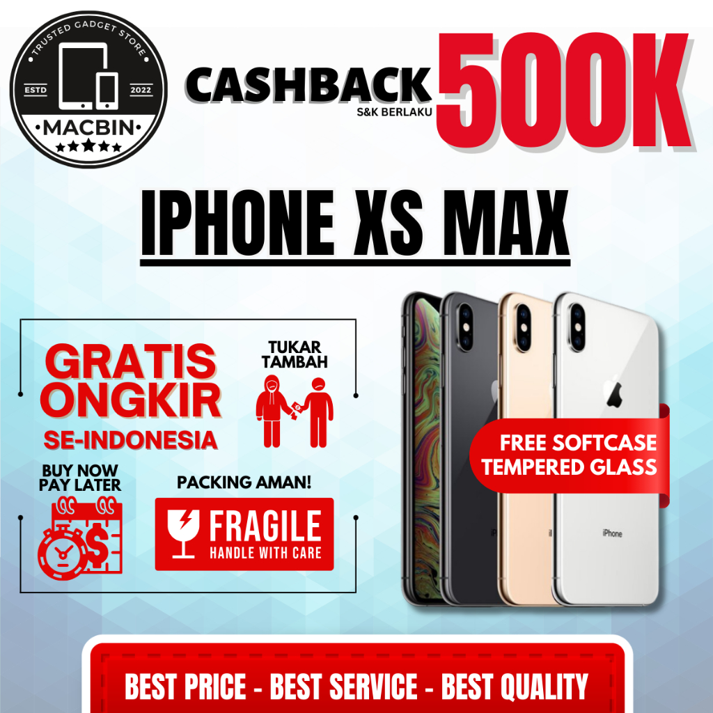Jual IBOX| iPhone XS MAX 512GB 512 256GB 256 64GB 64 Second Original ...