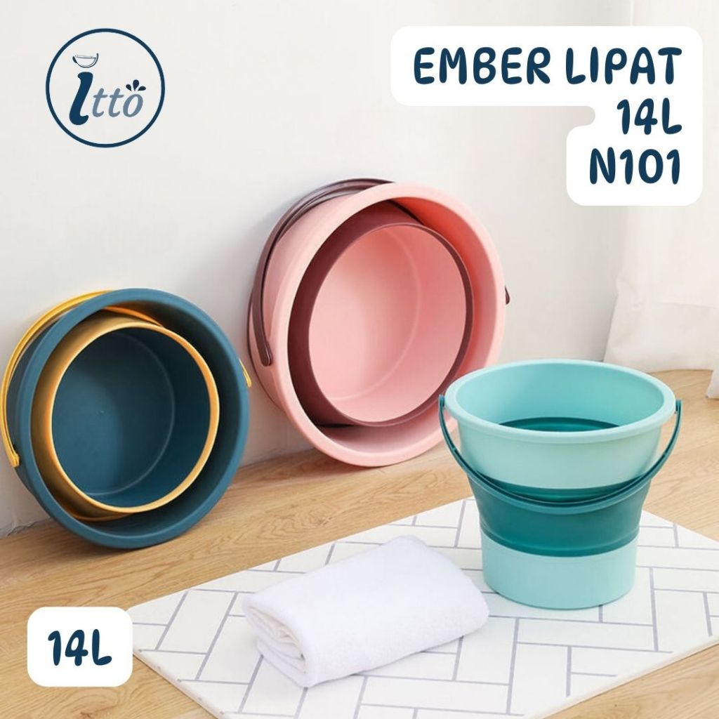 Jual Baskom Lipat 14L Portable N101 Ember Silikon Multifungsi | Shopee ...
