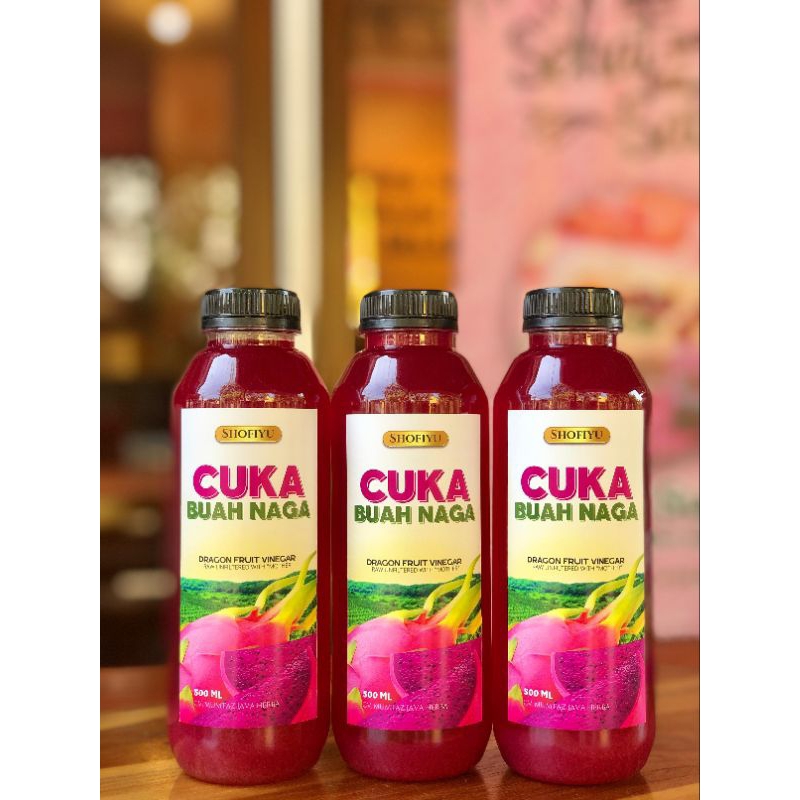 Jual ORIGINAL Shofiyu Cuka Buah Naga Dragon Fruit Vinegar 500 ml raw ...