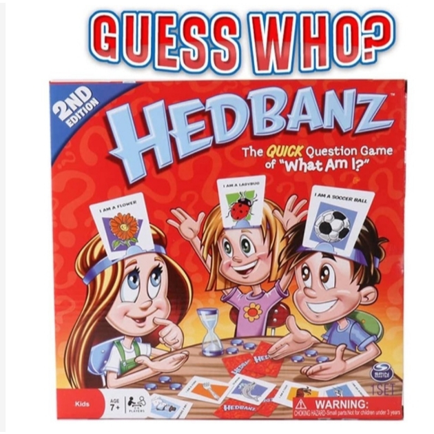 Jual JS Hedbanz Guess What Am I Family Game Kids Mainan Tebak Kata ...