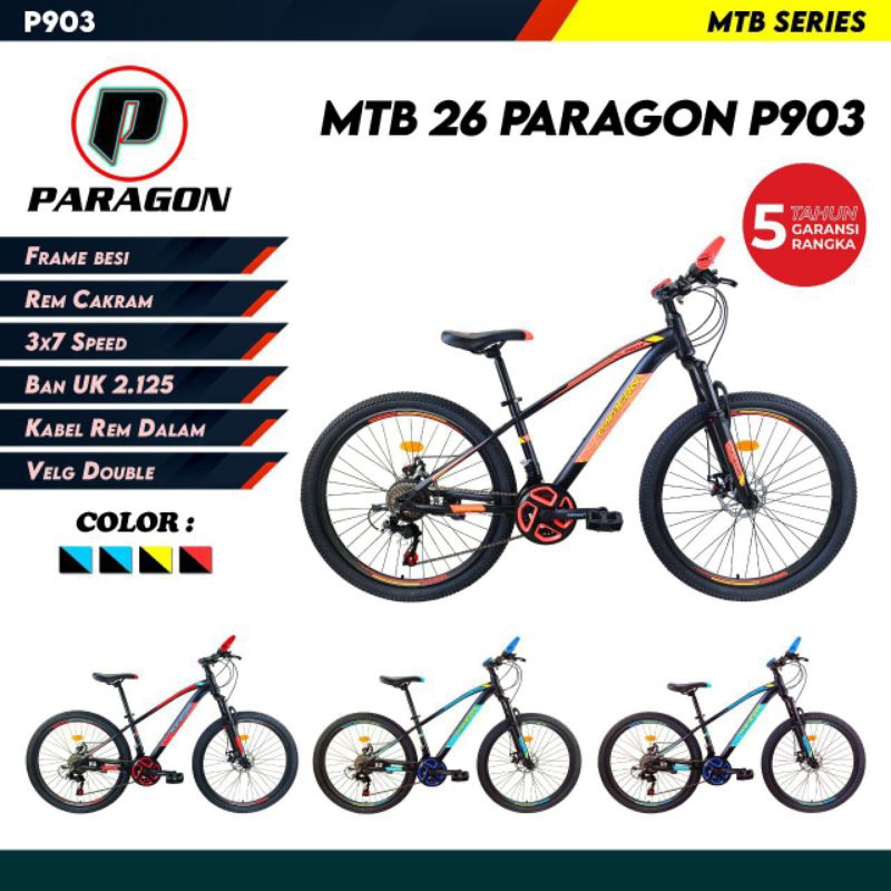 Jual SEPEDA GUNUNG MTB 20 / 24 / 26 INCH REMAJA / DEWASA 21 SPEED PARAGON P901 P903 KENSTAR 5801 ...