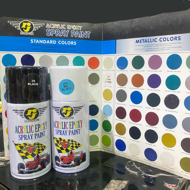 Jual RJ London Pilox Spray Cat Semprot Warna Standard Metalic Doff ...