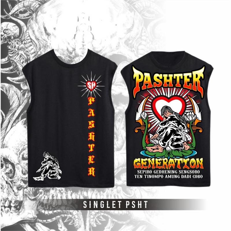 Jual Kaos Singlet Psht Motif Baru Pashter Generation Sablonan Depan ...