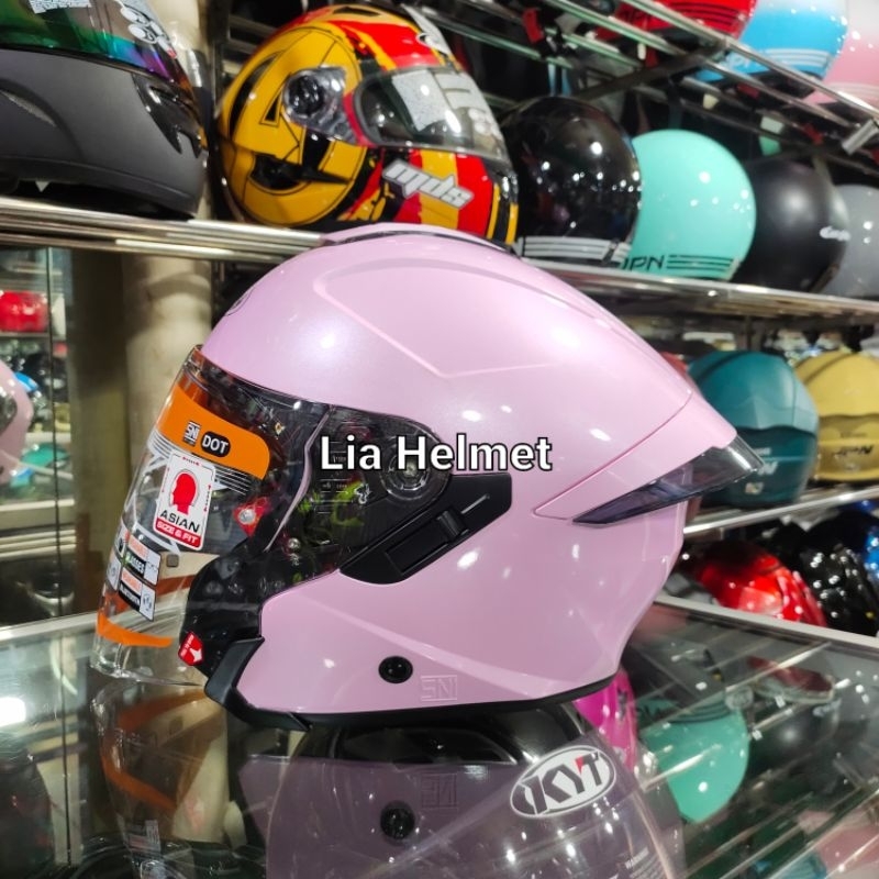 Jual Helm Half Face INK Terra 2 Solid Sakura Pink / INK Terra 2 polos ...