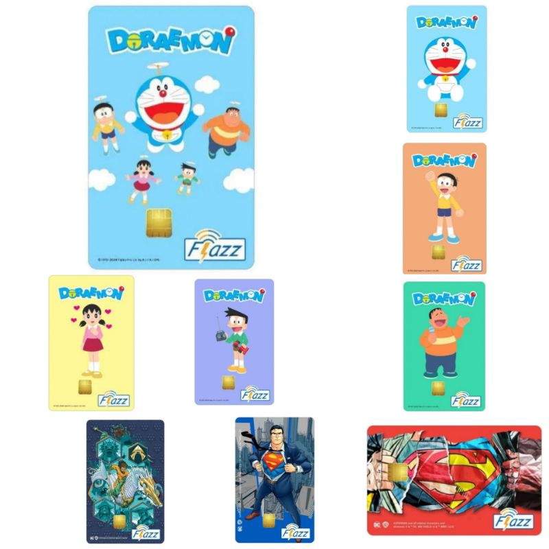Jual Kartu Flazz BCA Doraemon, Gudetama, Batman, Joker, Superman ...