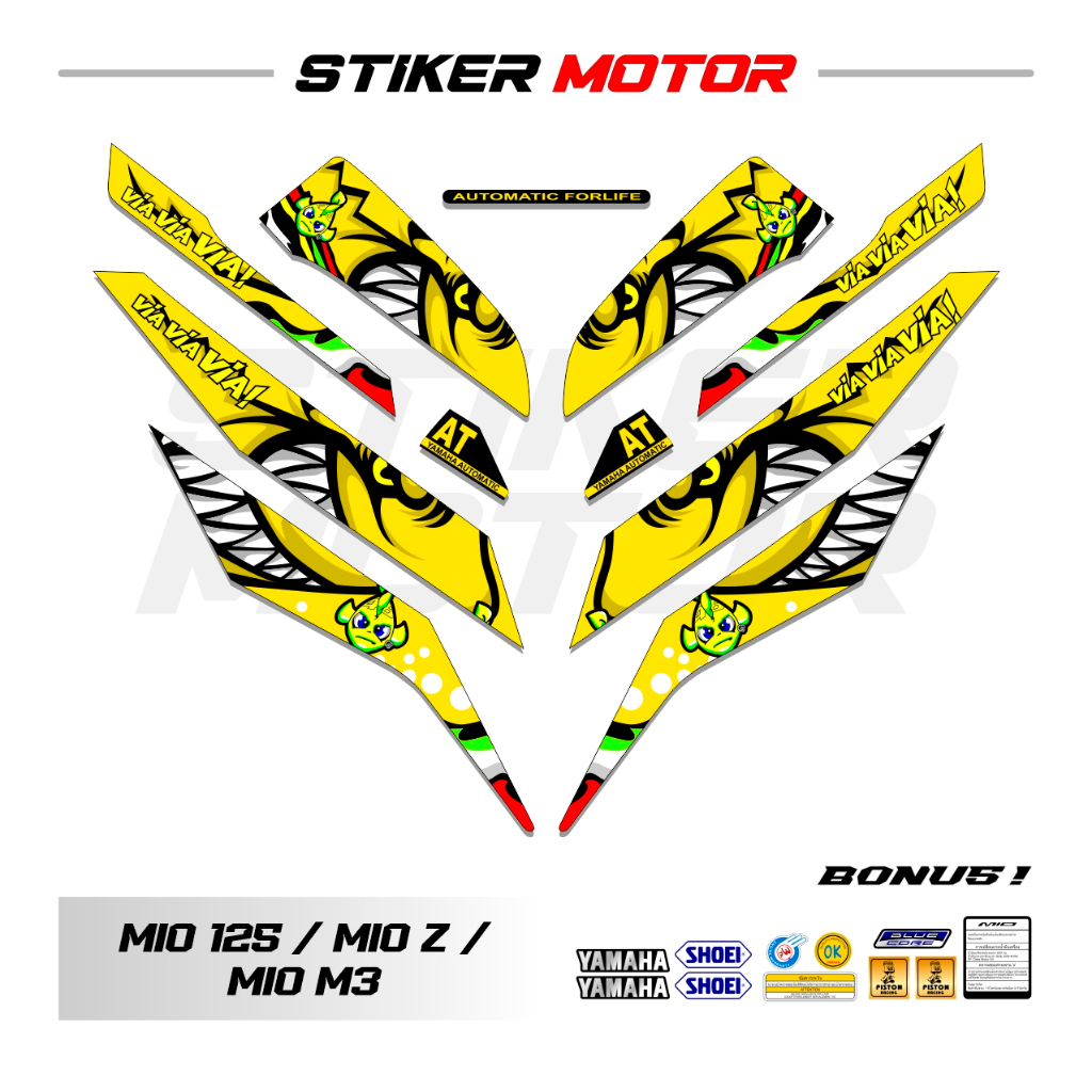 Jual MZ54 Striping stiker Sticker Yamaha Mio M3 Mio Z Mio 125 Variasi ...