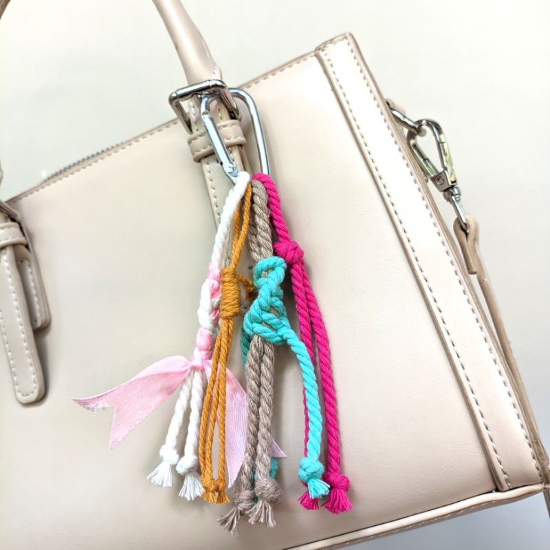 Jual GANCI MACRAME Charms bag carabineer keychain tali | Shopee Indonesia