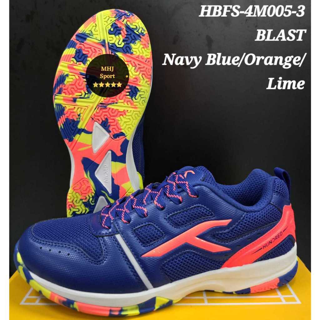 Jual Sepatu Badminton / Bulutangkis Hundred HNDRD BLAST Navy Blue ...