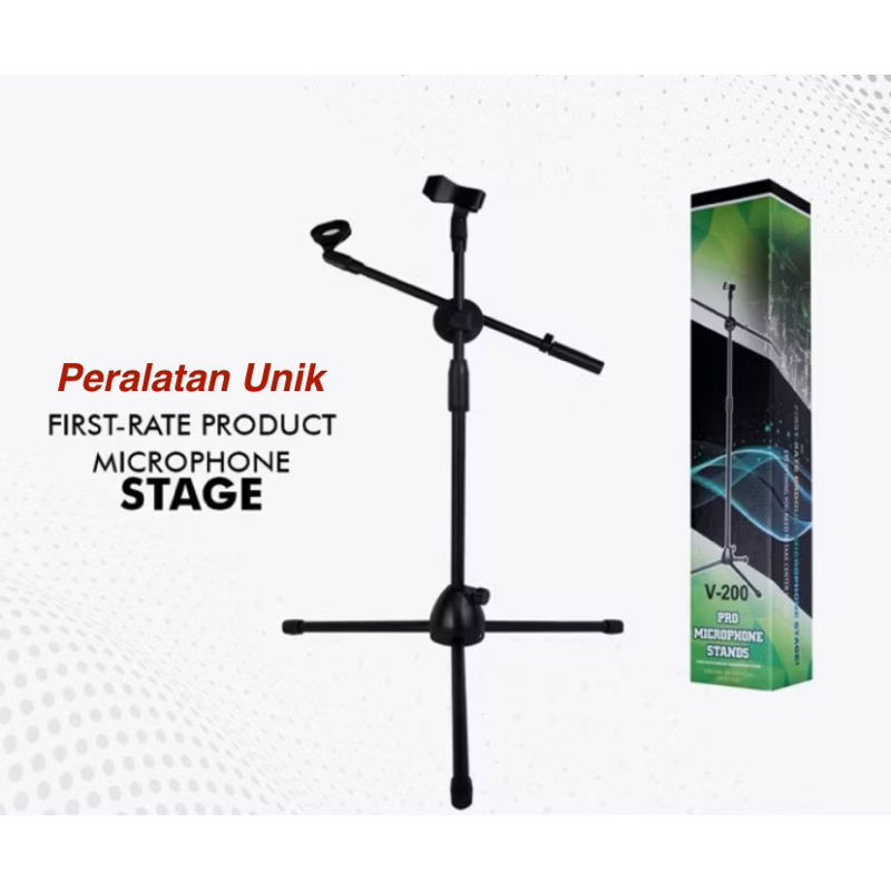 Jual Stand Mic Lesehan Sinden 2in1 Multifungsi Standing Tripod ...