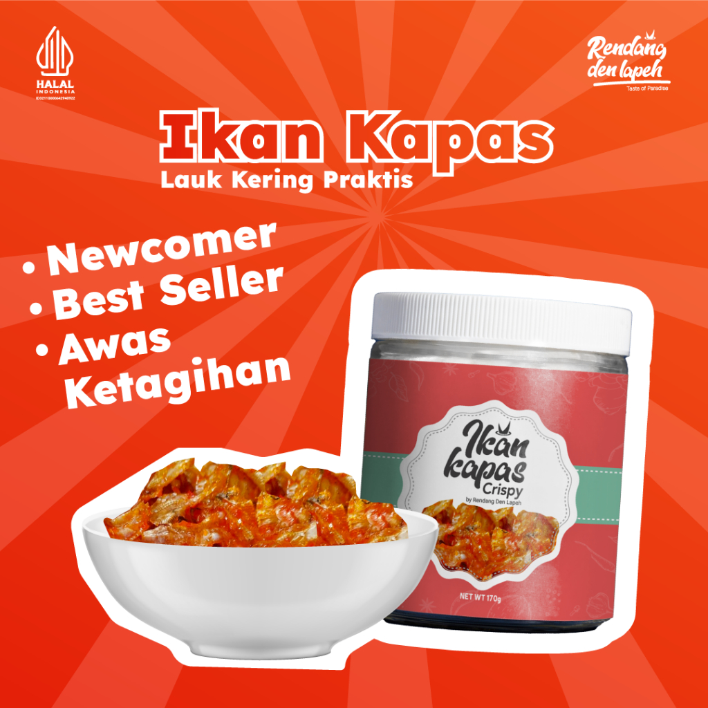 Jual Ikan Kapas Balado Ikan Kapasan Lauk Kering Awet Halal Premium ...