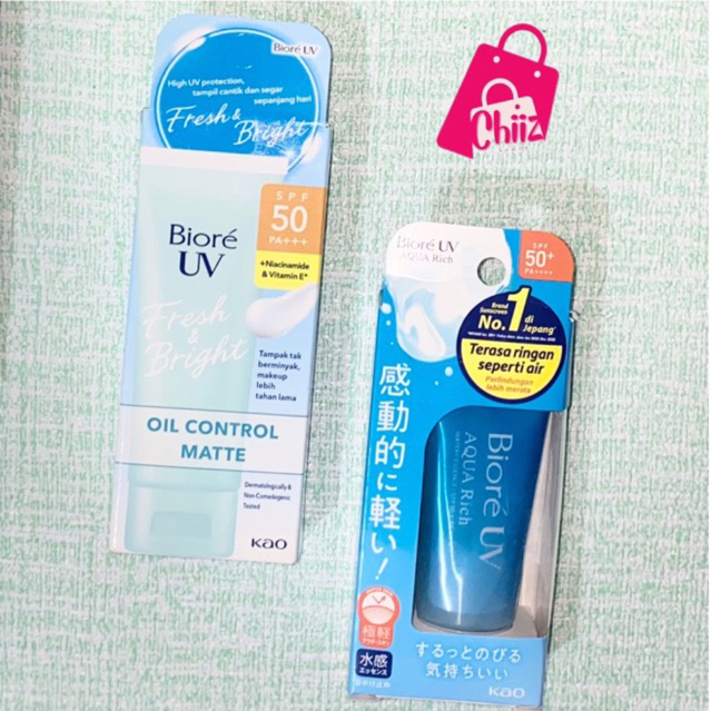 Jual Biore UV Fresh & Bright Oil Control Matte Sunscreen SPF 50+ PA ...