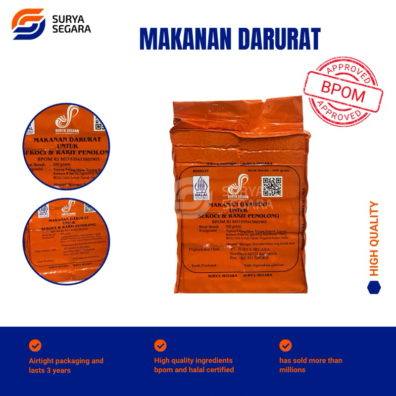 Jual Food Ration / Makanan Energi Darurat / Ransum MRE Surya Segara EXP ...