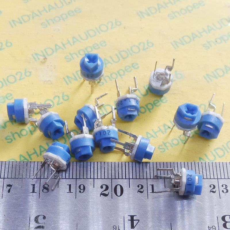 Jual vr 201 biru dasar putih 200 ohm trimpot 200r variable resistor ...