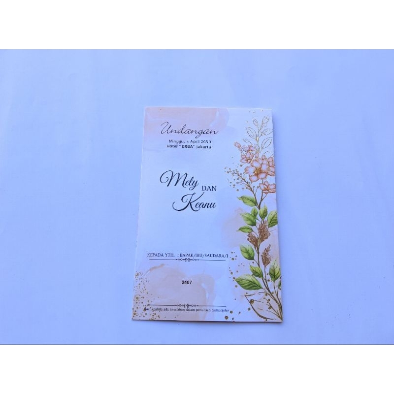 Jual Cetak Undangan Erba 2407 Edisi terbaru (Free Edit, Plastik dan fre ...