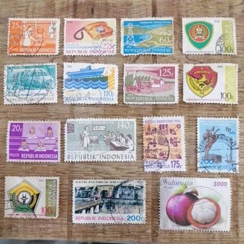 Jual perangko Indonesia campur 15pcs | Shopee Indonesia