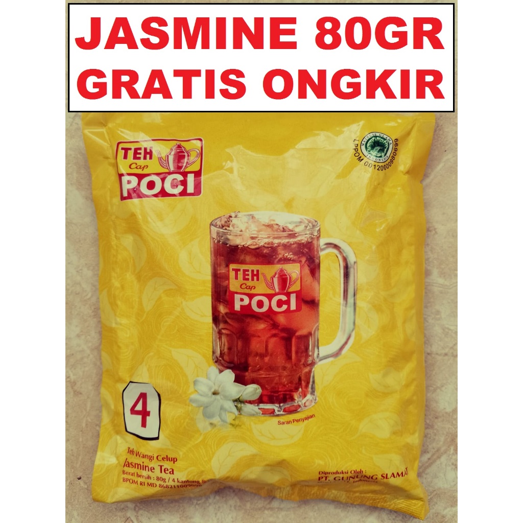 Jual teh poci jasmine kuning 80gr celup jumbo melati 80 gr ASLI 100% ...