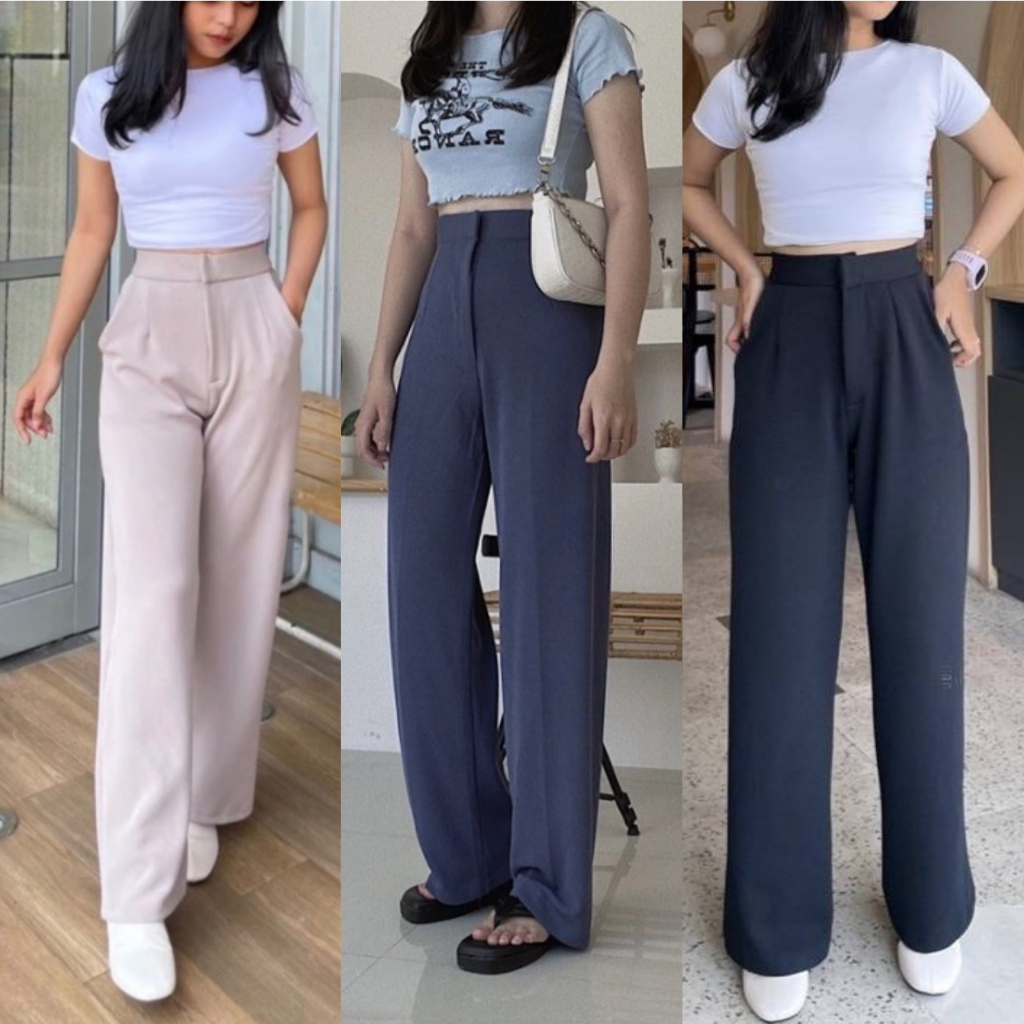 Jual Daily Cozie Pants - Highwaist Kulot Pants - Petite Cozie Pants ...