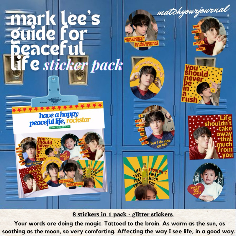 Jual Mark Lee NCT Sticker Pack: Peaceful Life Guide (Glitter Deco ...
