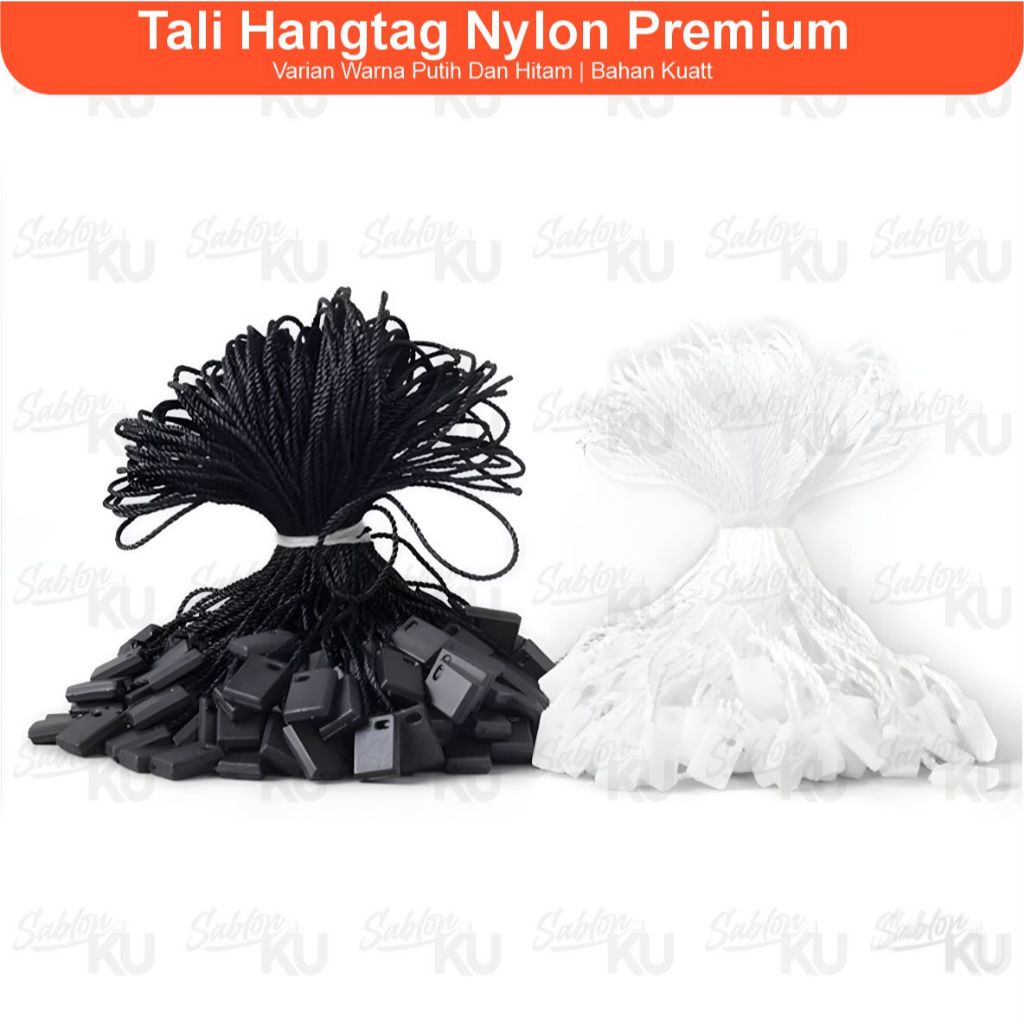 Jual [ISI 10] - TALI HANGTAG LOOP PIN HANG TAG NYLON PREMIUM LABEL BAJU ...