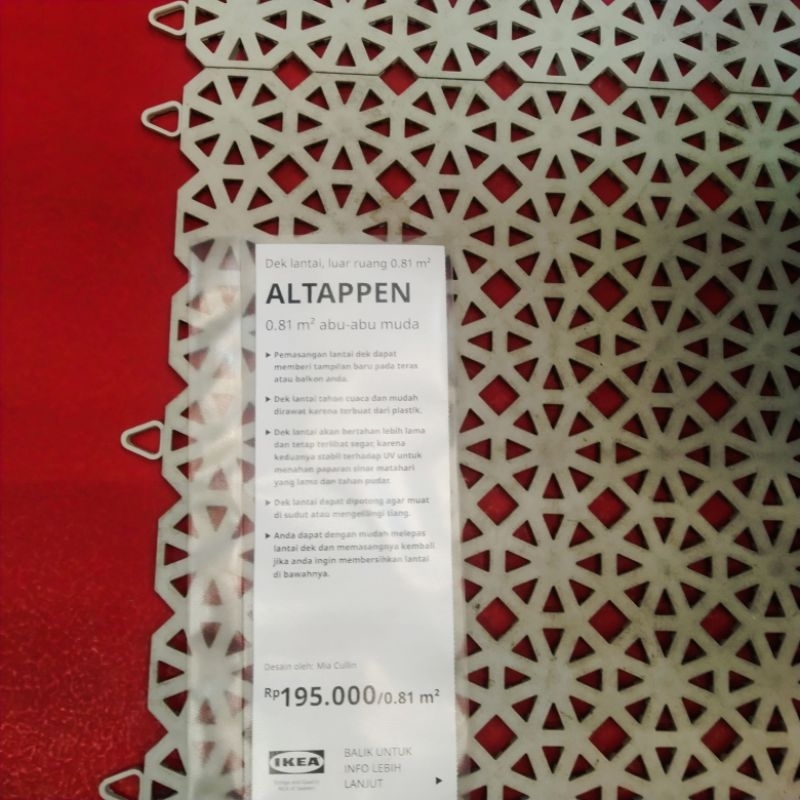 Jual Decking tile Lantai Luar Ruang Alas Lantai bongkar pasang Plastik ...
