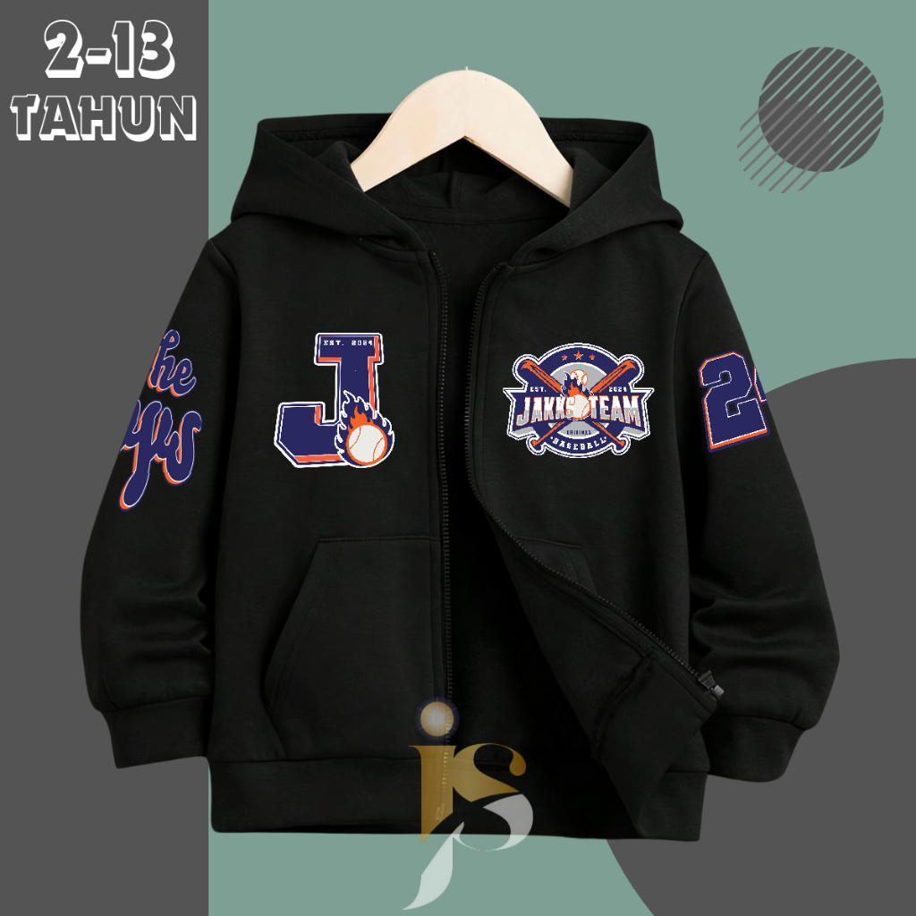 Jual JAKKS Jaket Anak Laki Laki Model Resleting Custom Inisial A-Z Usia ...