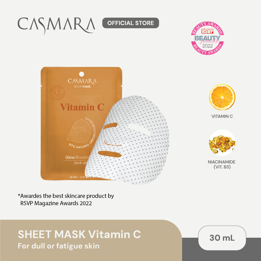 Jual CASMARA Glow Booster Biomagnetic Technology Sheet Mask. Vitamin C ...