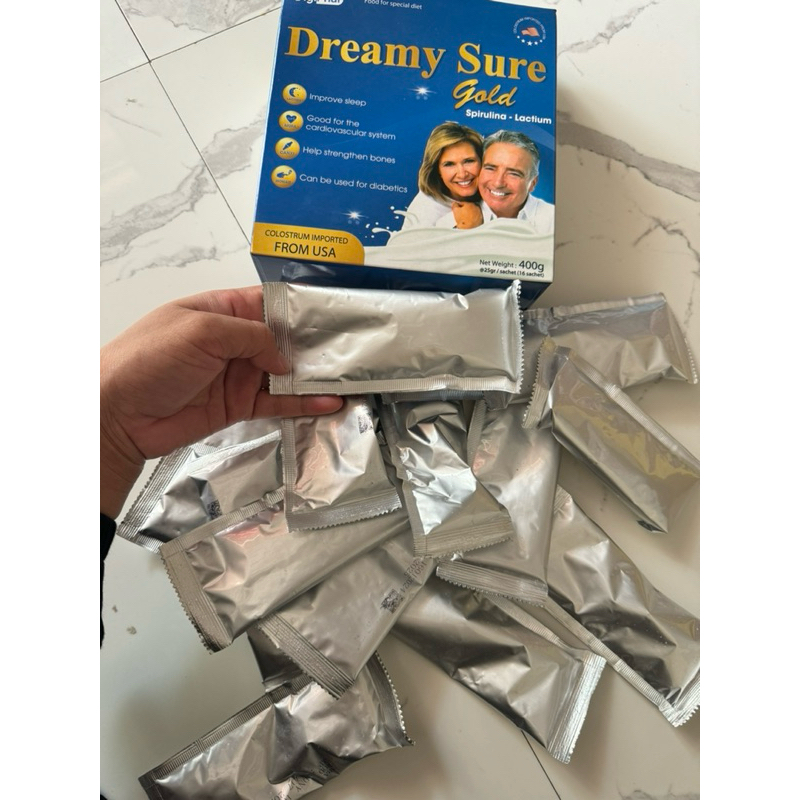 Jual ECER SACHET DREAMY SURE GOLD USA SUSU UNTUK INSOMNIA GANGGUAN ...