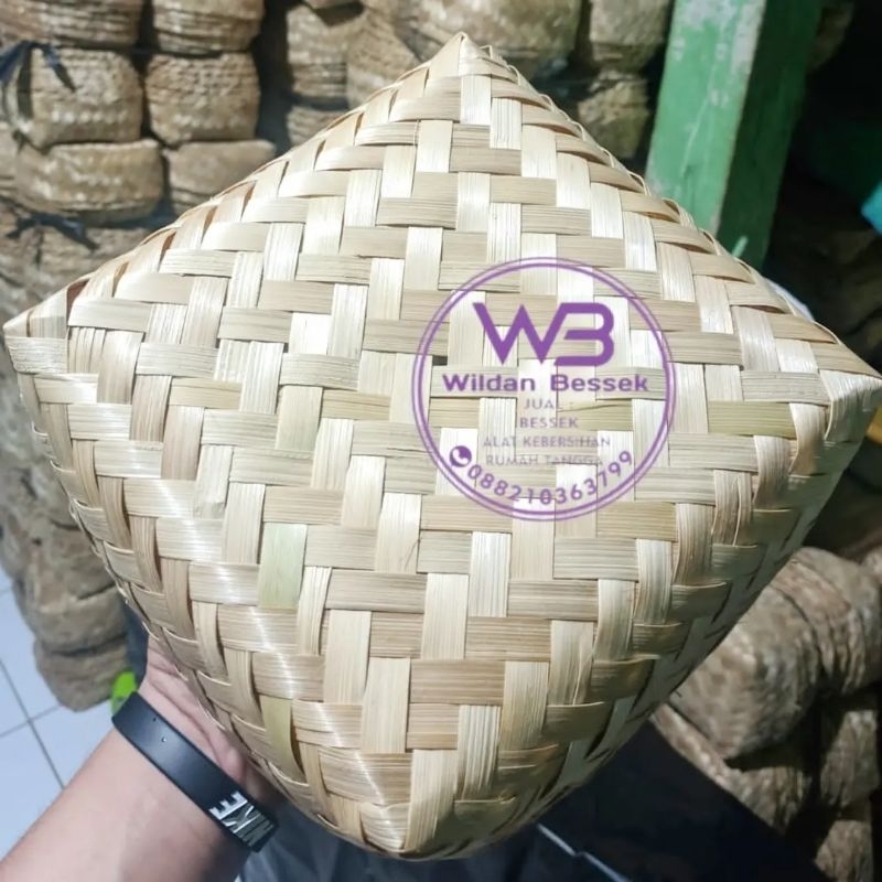 Jual besek bambu uk 20x20 || besek tasyakuran || nasi besek | Shopee ...