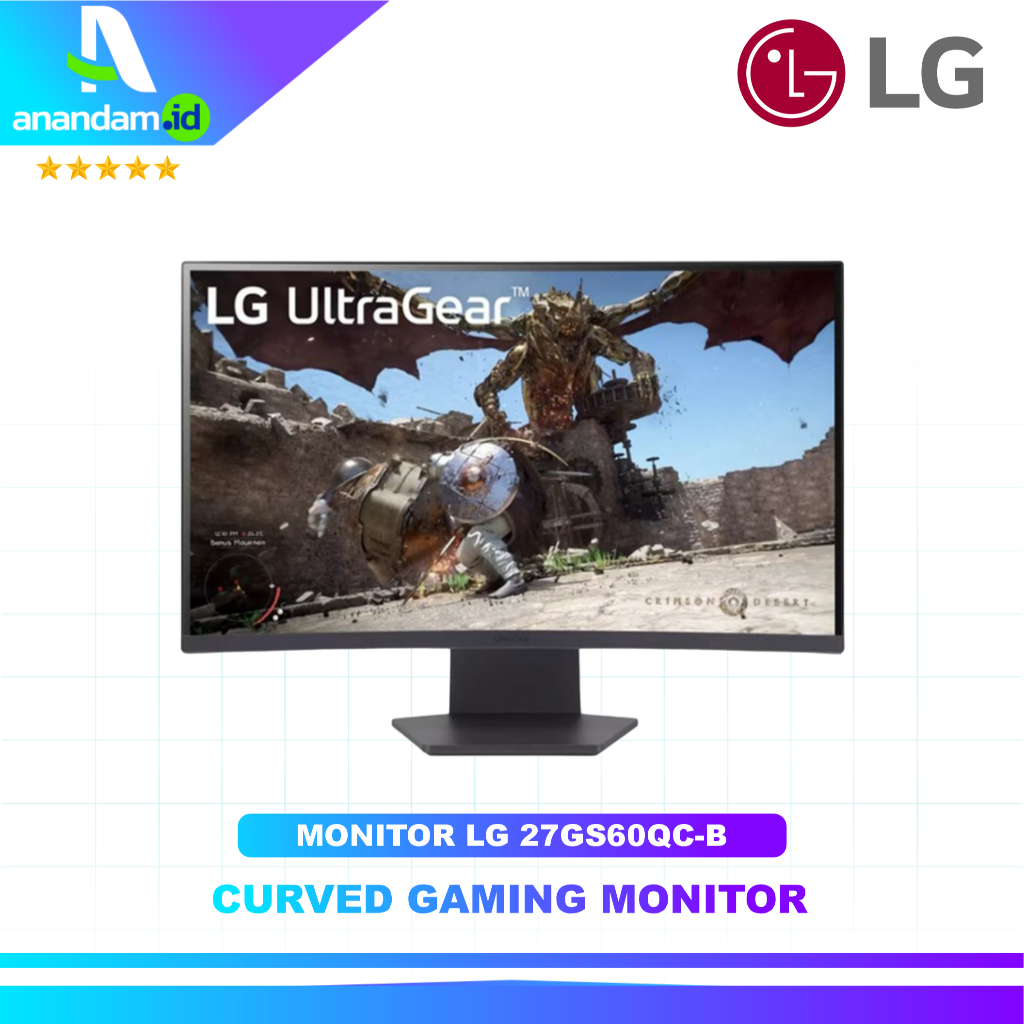 Jual Monitor LG UltraGear 27GS60QC-B 27" QHD Curved Gaming Monitor AMD ...