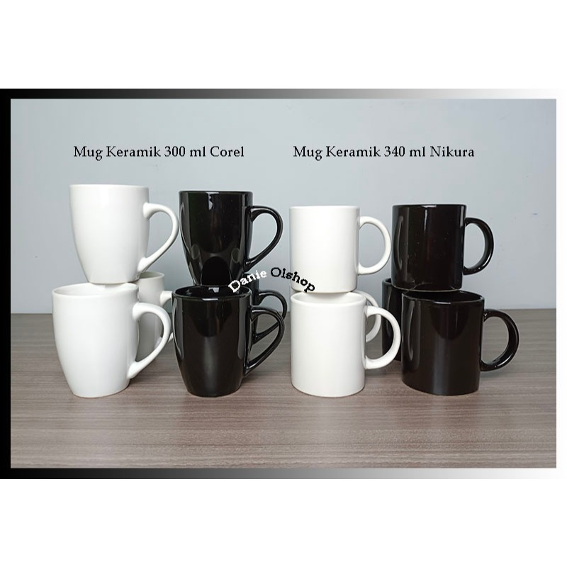 Jual 6 Pcs Mug Coffee - Tea Keramik 300 ml-340 ml | Shopee Indonesia