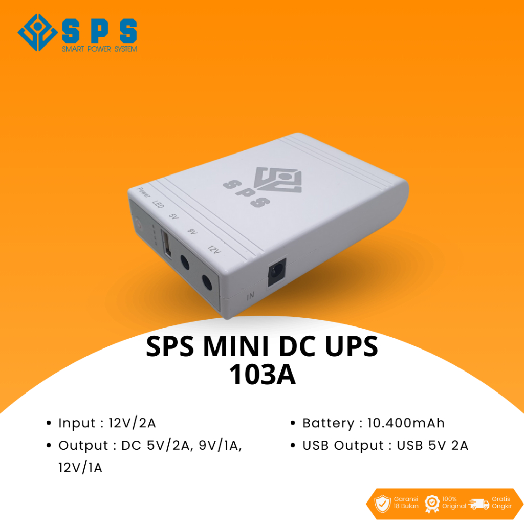 Jual SPS DC UPS MINI CONNECT 103A PORTABLE POWER BANK LITHIUM BATTERY ...