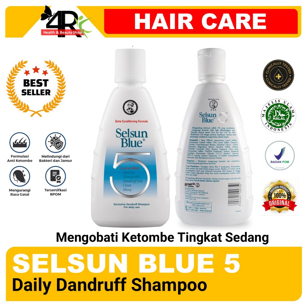 Jual Selsun Blue 5 Exclusive Dandruff Shampoo - 60ml/120ml (Anti ...
