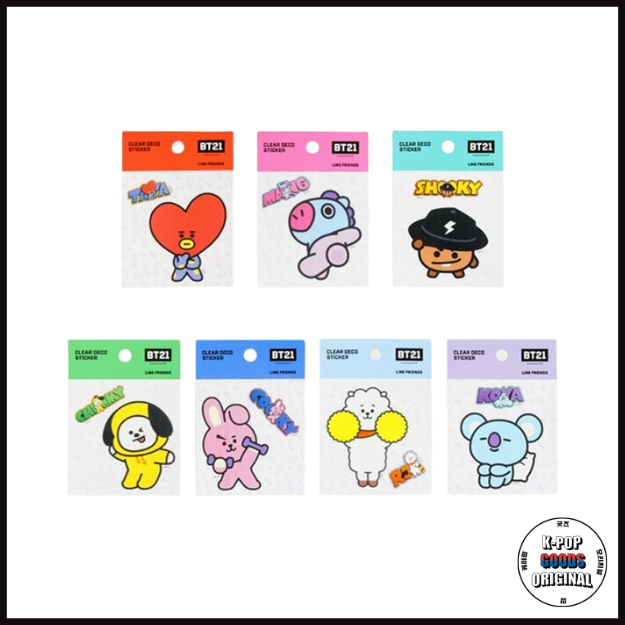 Jual BT21 Clear Deco Sticker 2nd Mang Shooky RJ Chimmy Koya Cookie Tata ...