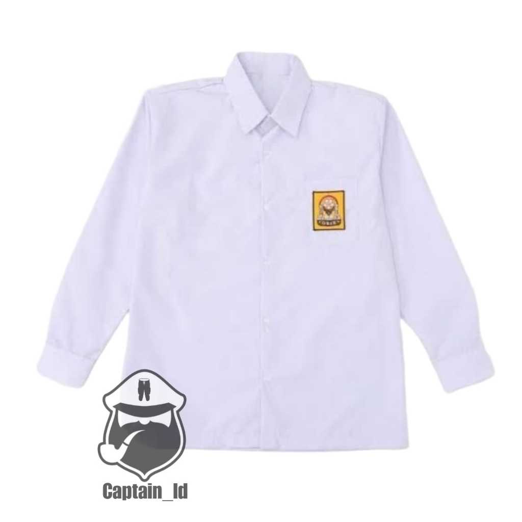 Jual Kemeja Sekolah SMP Panjang Atasan Seragam Sekolah SLTP Saku Bordir ...
