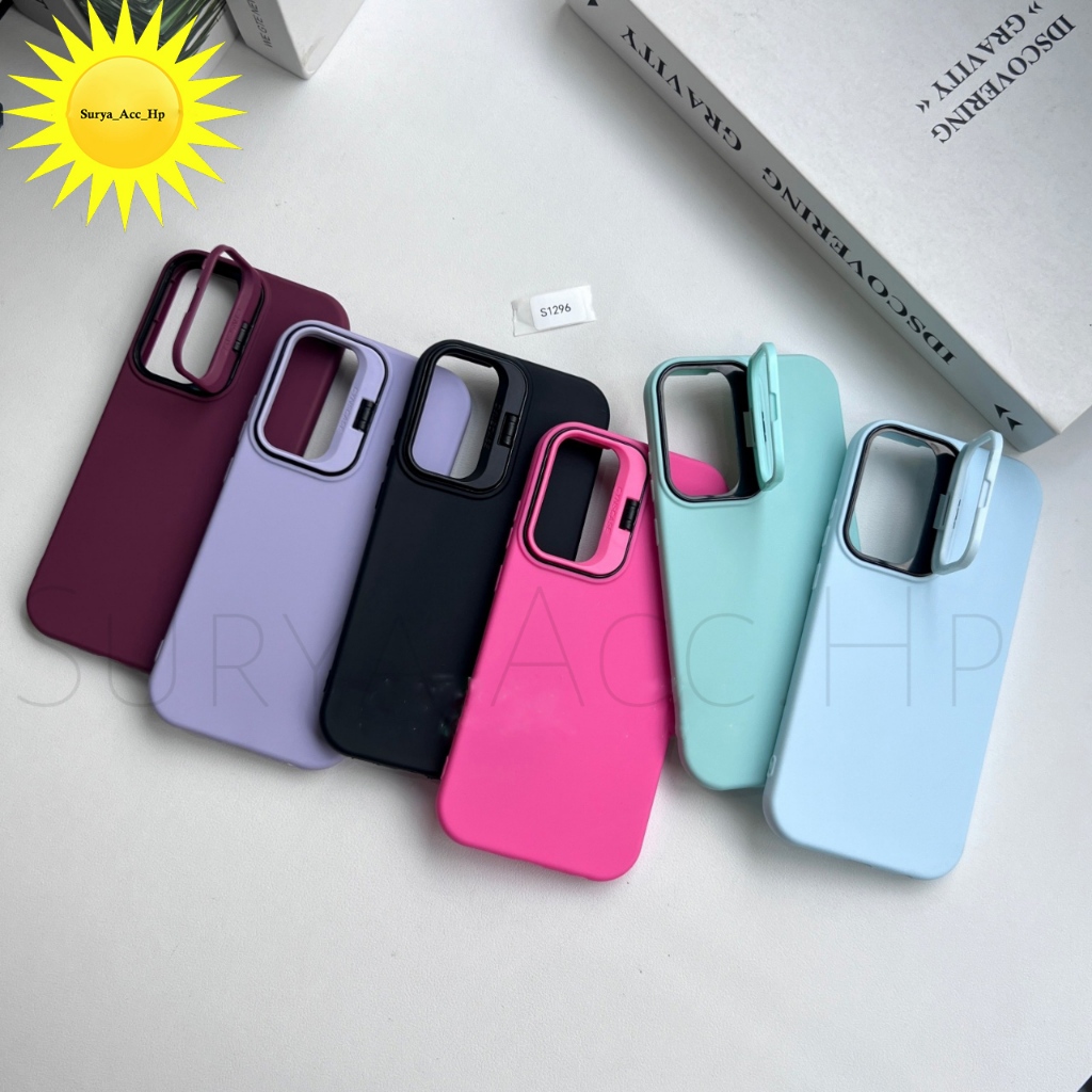 Jual Soft Case Silikon Oval Macaron Stand For Xiaomi Poco C40 C65 C71 ...