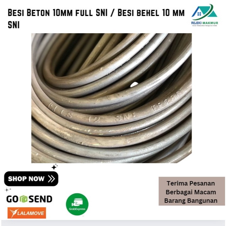 Jual Besi Beton 10mm full SNI / Besi behel 10 mm SNI | Shopee Indonesia