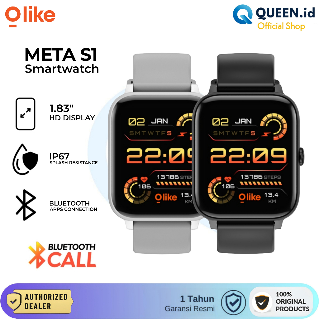 Jual Olike META S1 Smartwatch 1.83" HD Display Bluetooth Call IP67 ...