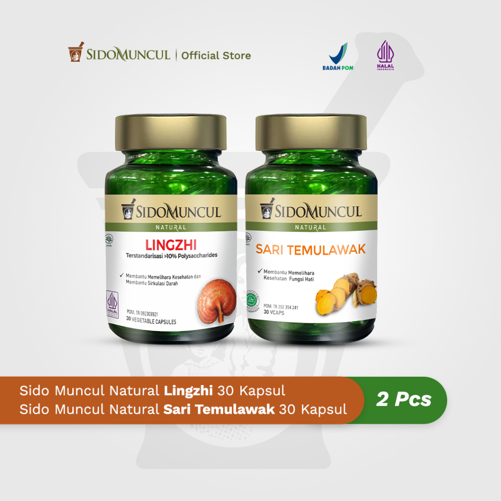 Jual Immune Starter Pack 11 - Sido Muncul Natural Lingzhi + Sido Muncul Natural Sari Temulawak ...