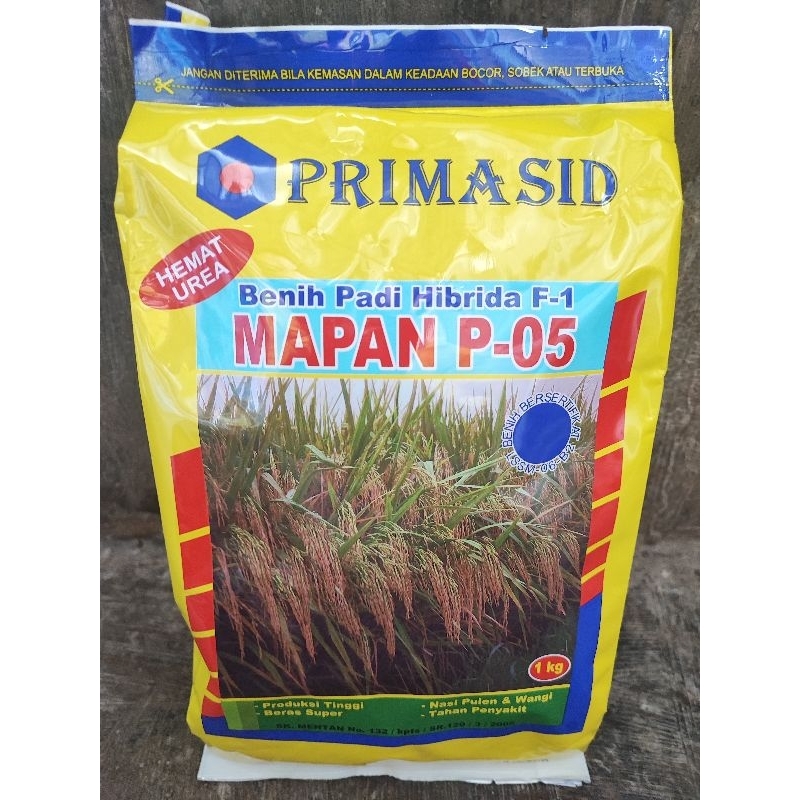 Jual Benih Padi Hibrida MAPAN P-05 F1 1kg ORI/expaid maret 2026(DB 80% ...