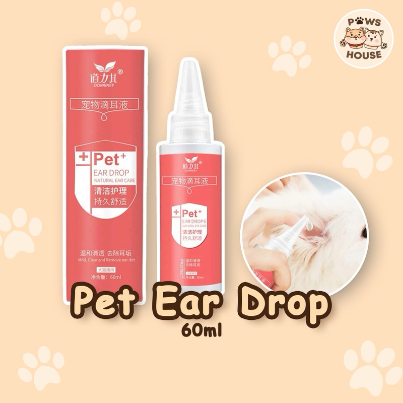 Jual Obat Tetes Telinga Anjing Kucing Pet Ear Cleaner Drop 60ml ...