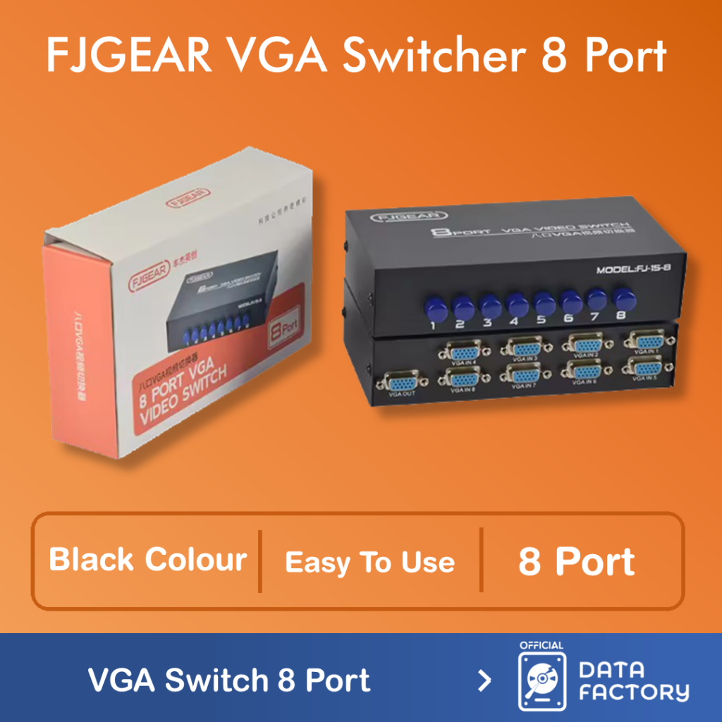 Jual Vga Video Switch 8 Port Fjgear 8 Input Vga Switcher 8 Input Ports
