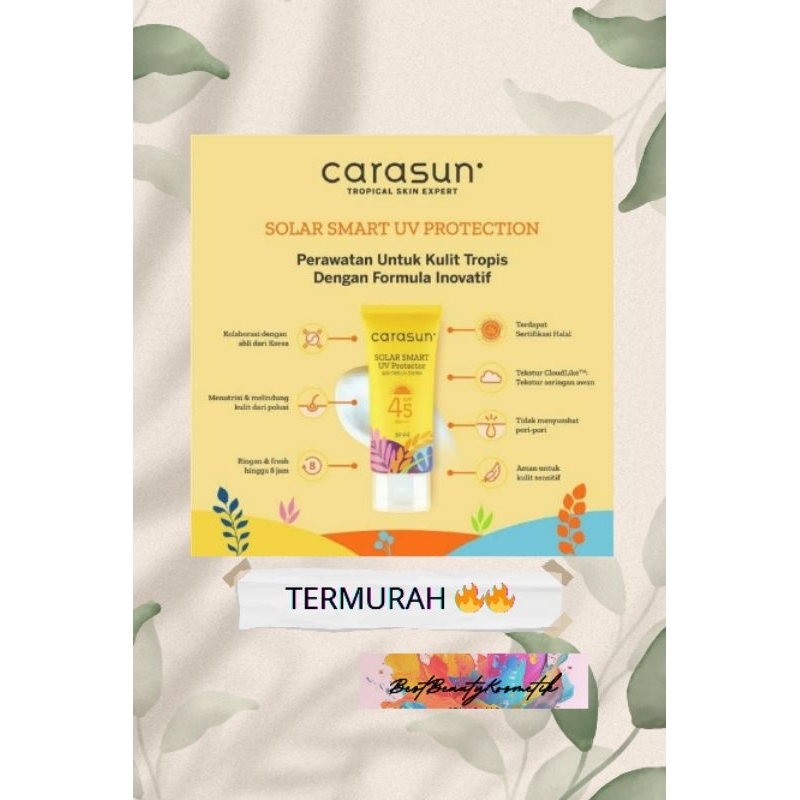 Jual Carasun Solar Smart UV Protection SPF 45 ++++ 30ml | Shopee Indonesia