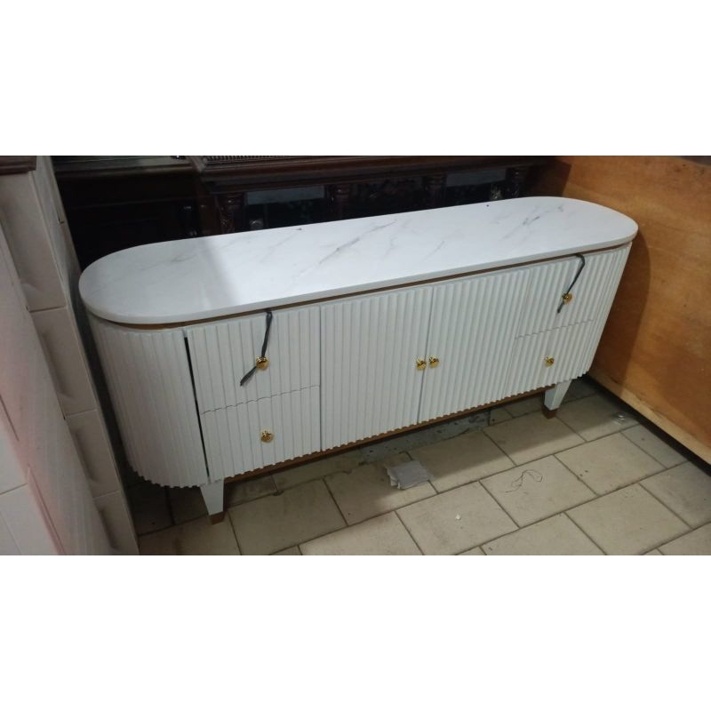 Jual Buffet Tv Classic Full putih Mewah | Shopee Indonesia