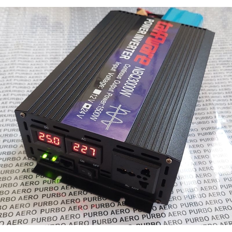 Jual inverter 1500W PSW 24Volt 24Vdc to 220Vac Pure Sine Wave Gelombang ...