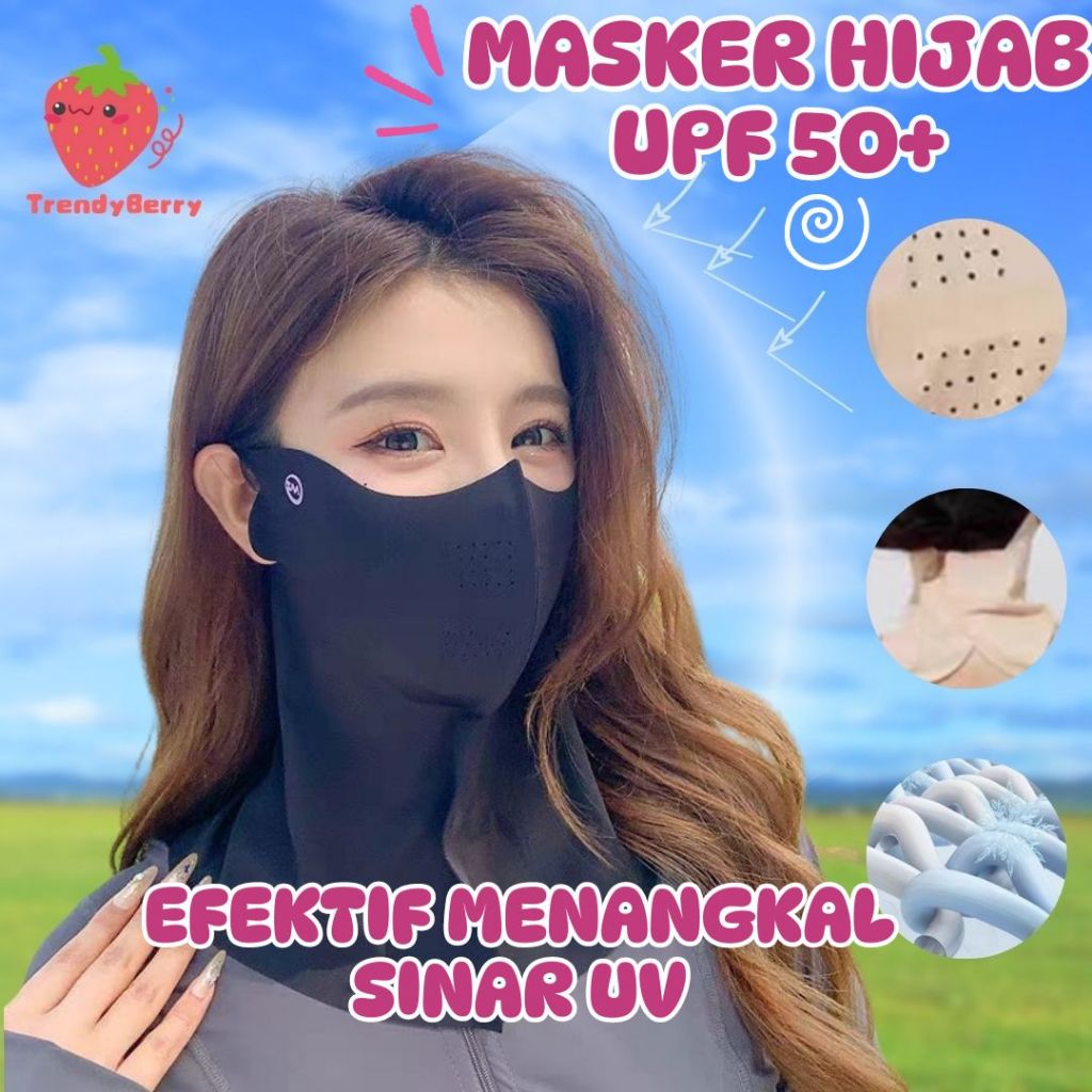 Jual Hijab Mask Masker Wajah dan Leher Anti Ultraviolet UV UPF 50+ Pelindung Wajah dari Sinar ...