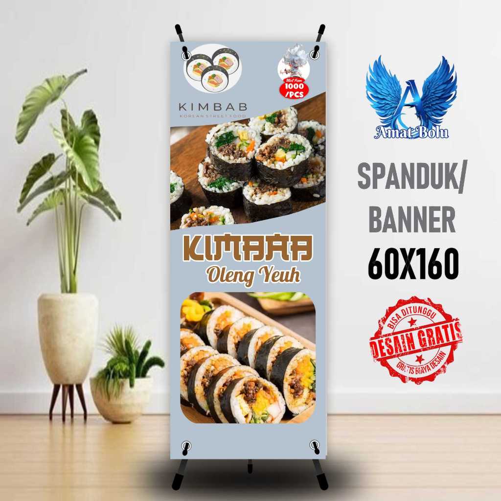 Jual Spanduk Banner KIMBAB OLENG UKURAN,DESAIN BISA REQUEST | Shopee ...