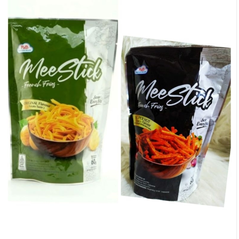 Jual MEE STICK French fries snack original / super hot / sweet chili 60 ...