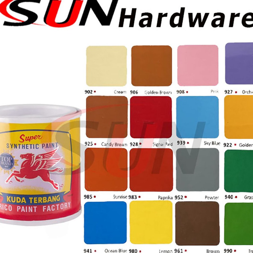 Jual Cepat Cat Kuda Terbang Kaleng Kecil 1 Ml Kayu Besi Plastik Hitam ...